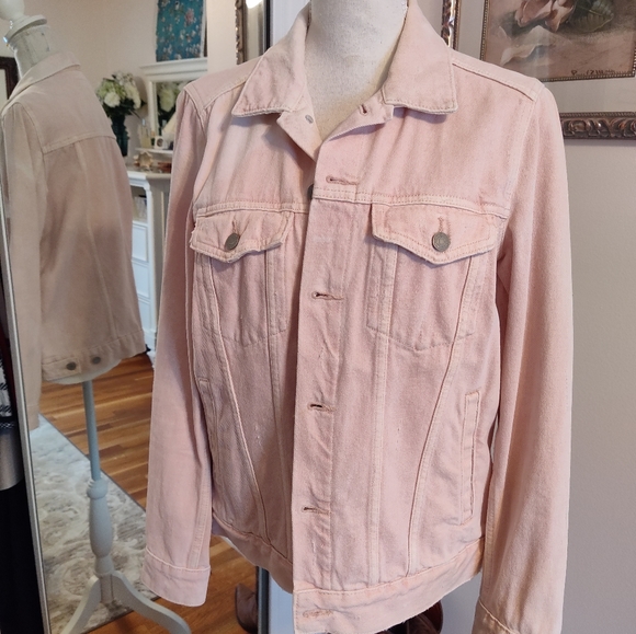 & denim | Jackets & Coats | Denim Pink Jean Jacket | Poshmark